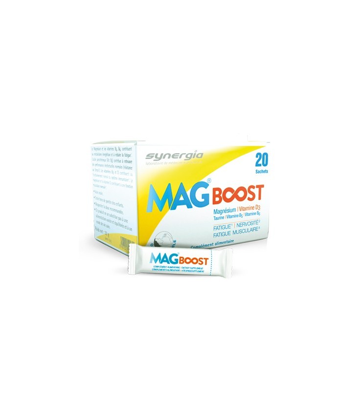 MAG BOOST MAGNESIUM VITAMINE D3 20 SACHET - MAPARAPHARMACIE